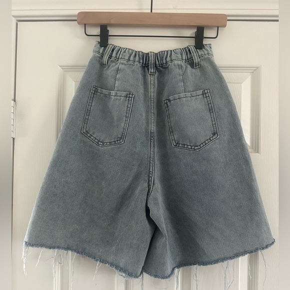 Missguided | Shorts | Missguided Wide Leg High Waisted Denim Shorts ...
